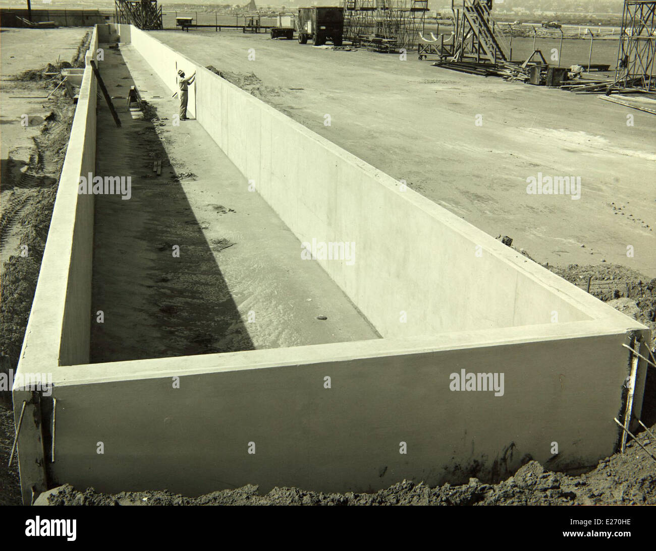 This photo shows the Convair/General Dynamics High-Speed Towing Basin ...