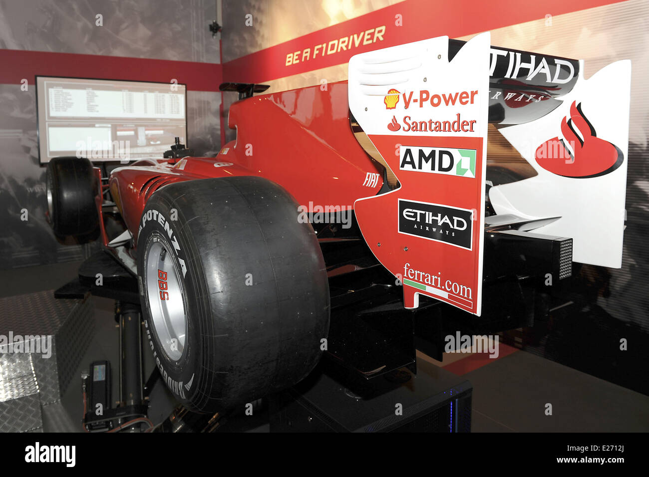 Formula One driver Marc Gene in the presentation of a new simulator ...