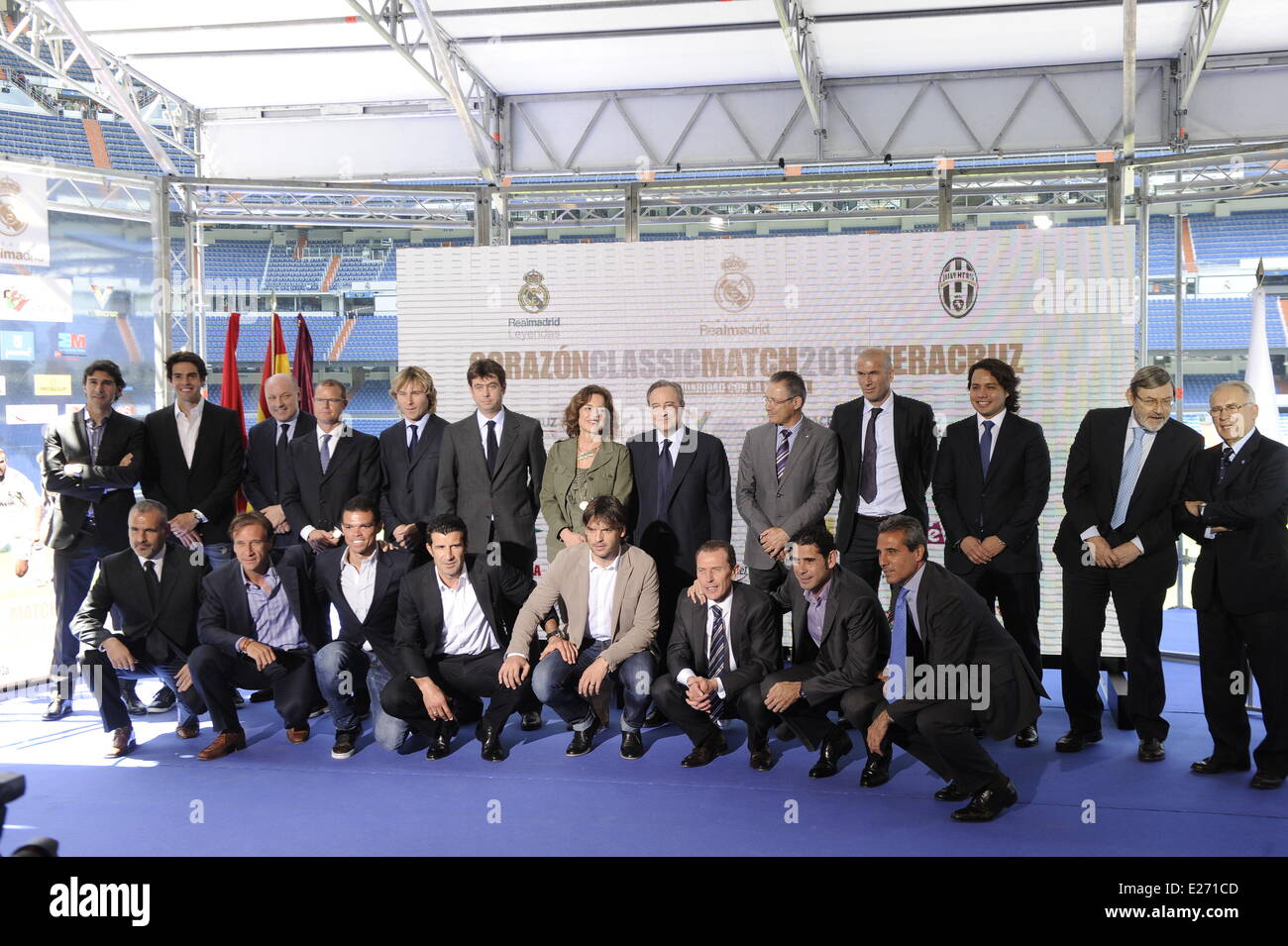 Former football stars the presentation of charity match 'Corazon ...