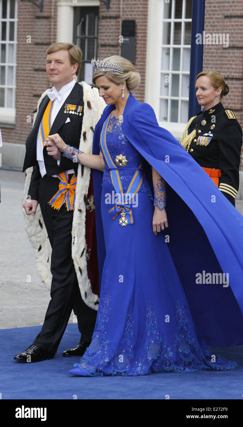 The Dutch Royal family seen after the coronation at Nieuwe Kerk (New ...