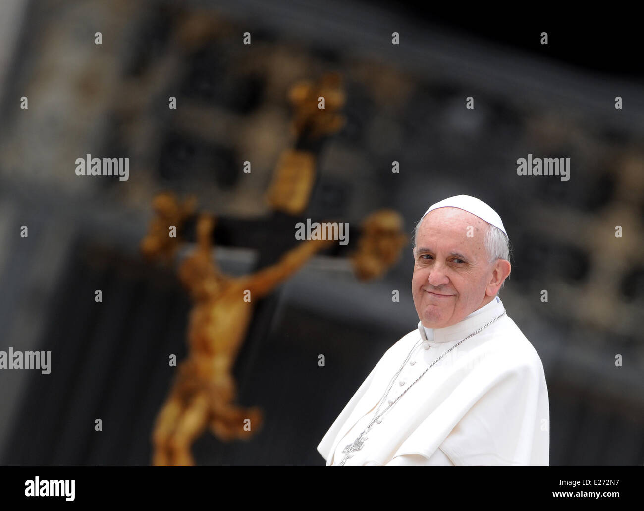 Pope Francis leads the weekly general audience at the Vatican Featuring ...