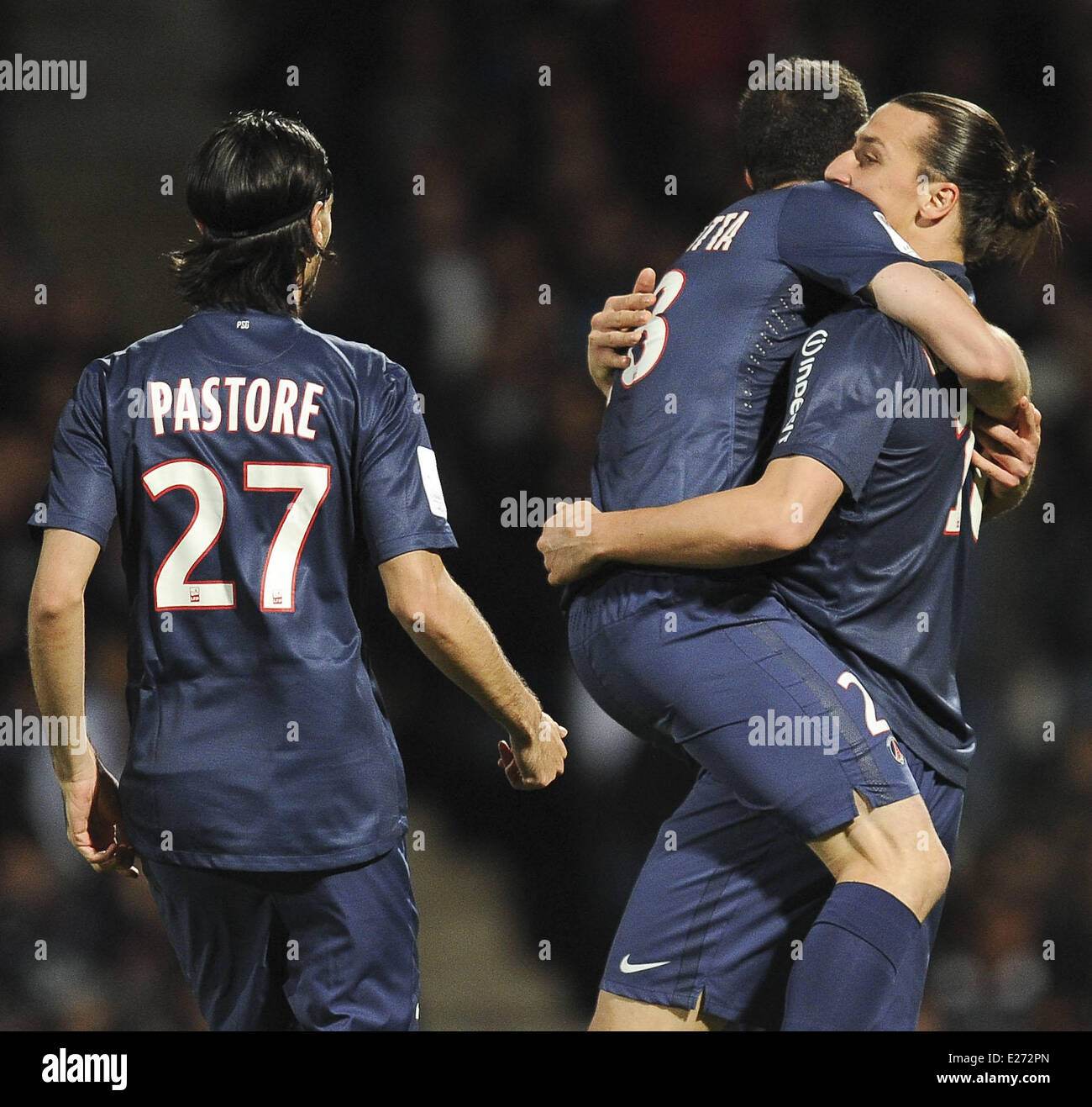 Paris Saint-Germain (PSG) vs. Olympique Lyonnais at Stade de Gerland ...