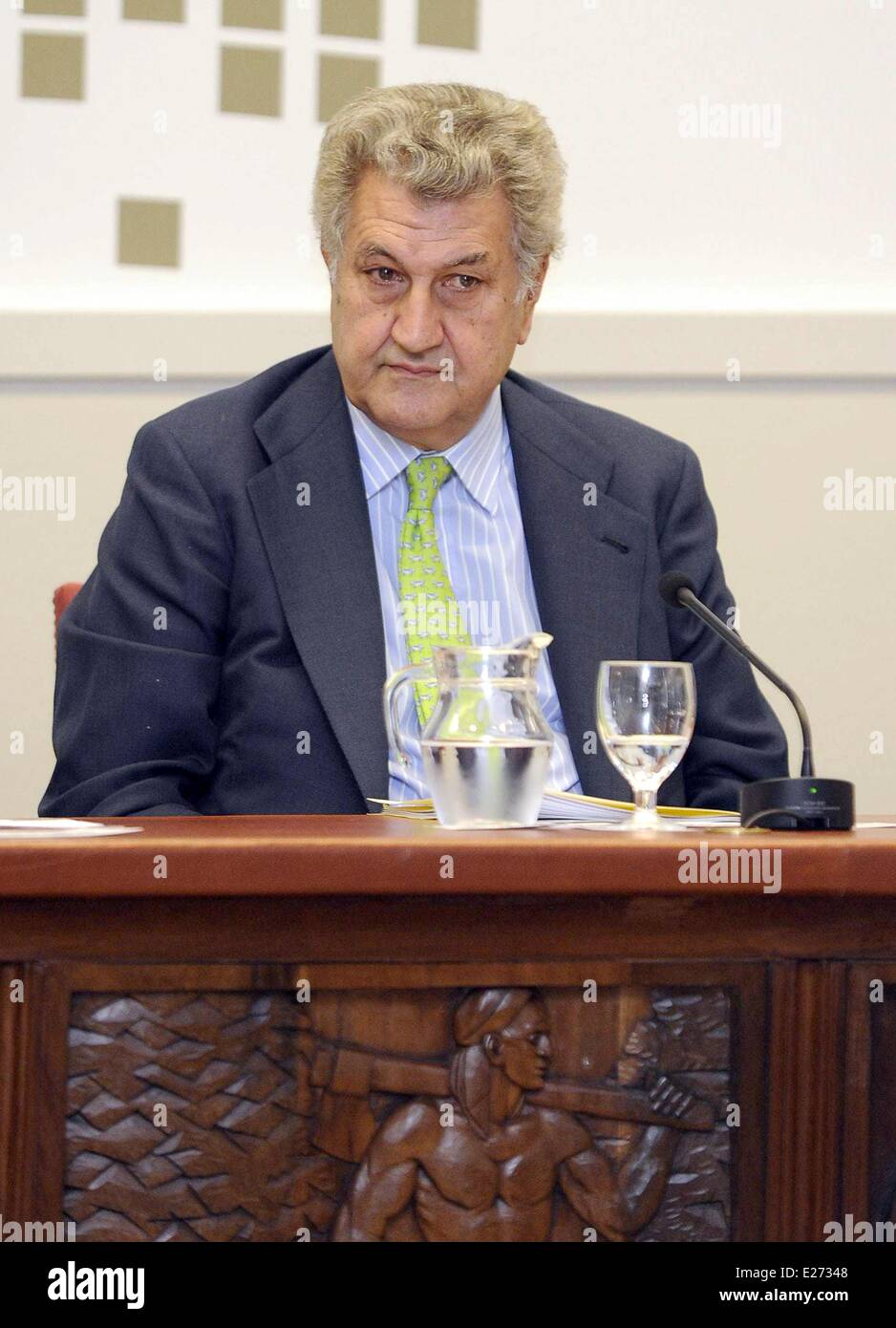 Prince Felipe of Spain and Cardinal Juan Jesus Posadas attend the ...