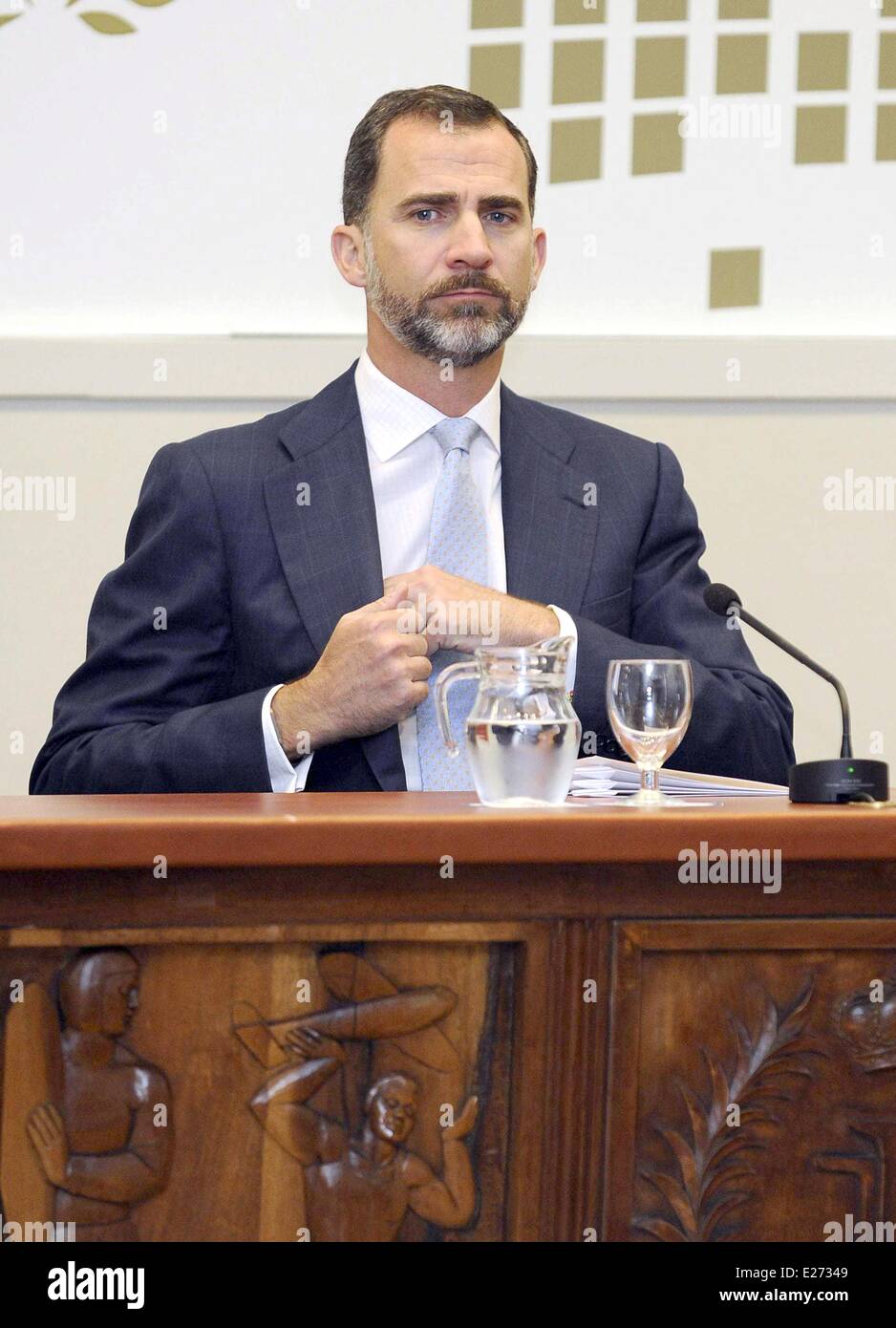 Prince Felipe of Spain attends the inauguration of the Spanish ...