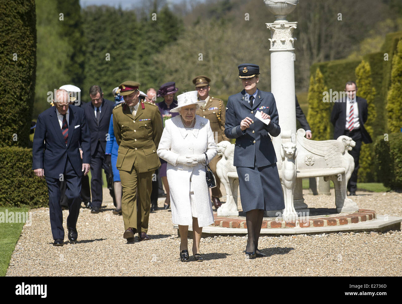Britain's HM The Queen and HRH The Duke of Edinburgh visiting patients ...