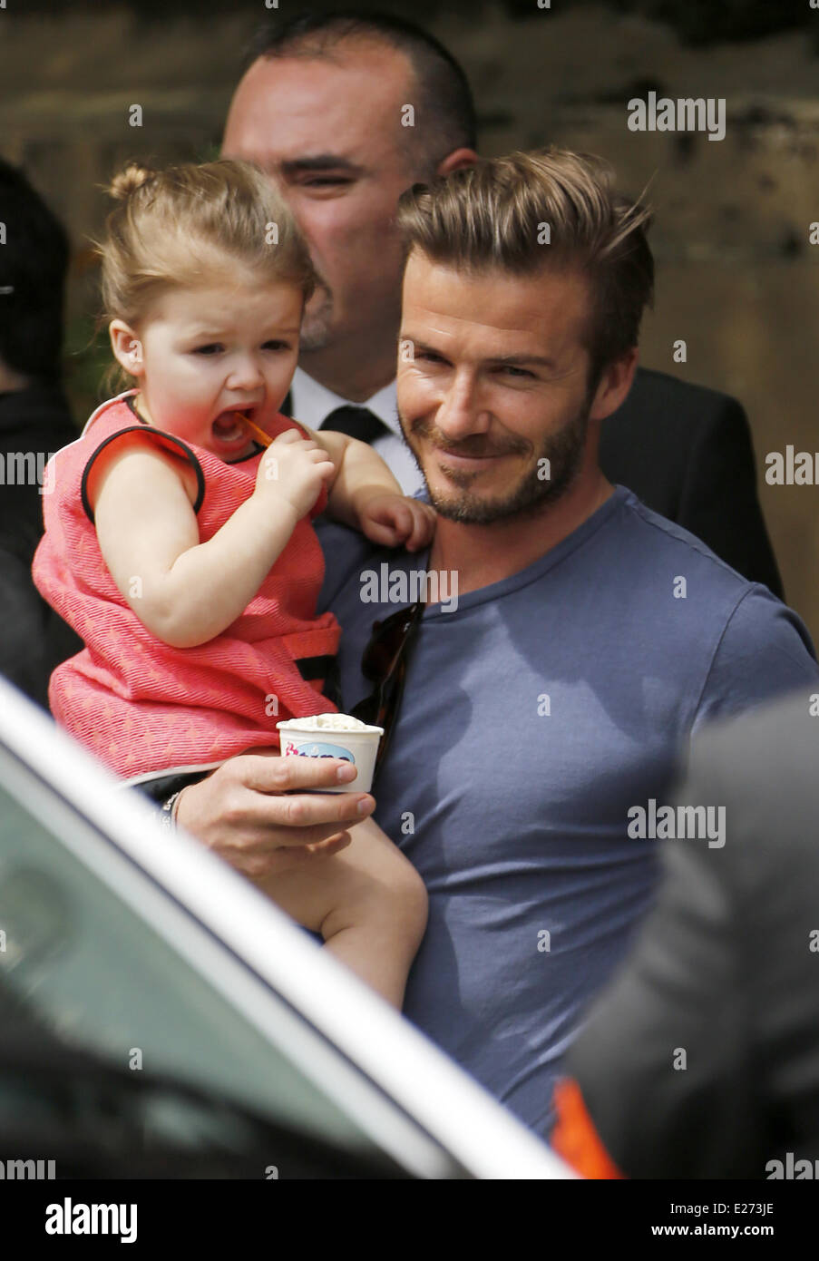 David and Victoria Beckham take their children to visit the Eiffel ...