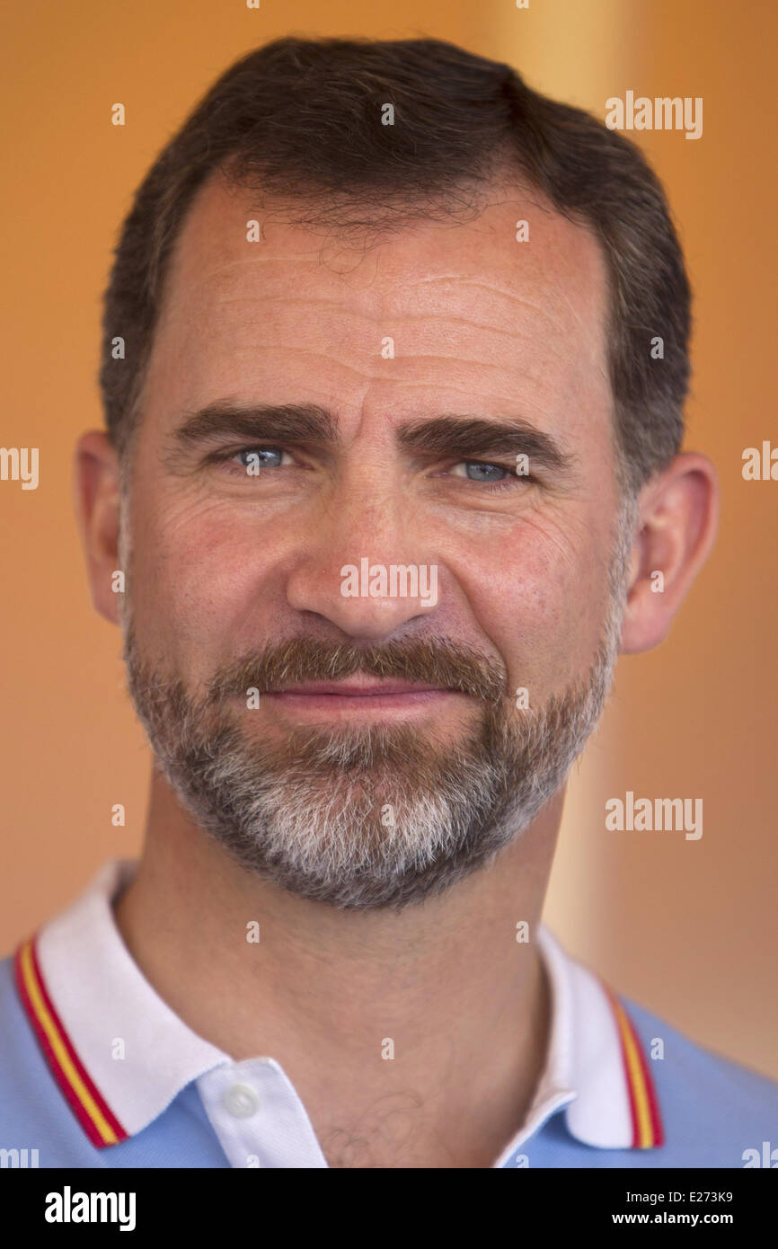 Prince Felipe of Spain attends the Nautica de Mallorca Festival ...