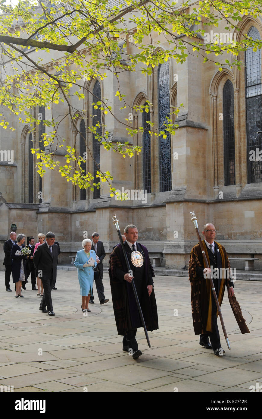 Britain's HM Queen Elizabeth II, arrives for the rededication of the ...