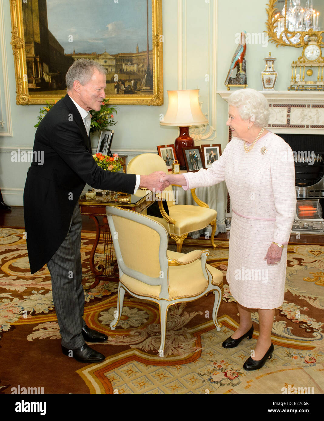 LONDON - UK - 16 MAY-2013: ROTA : Queen Elizabeth II greets the High ...