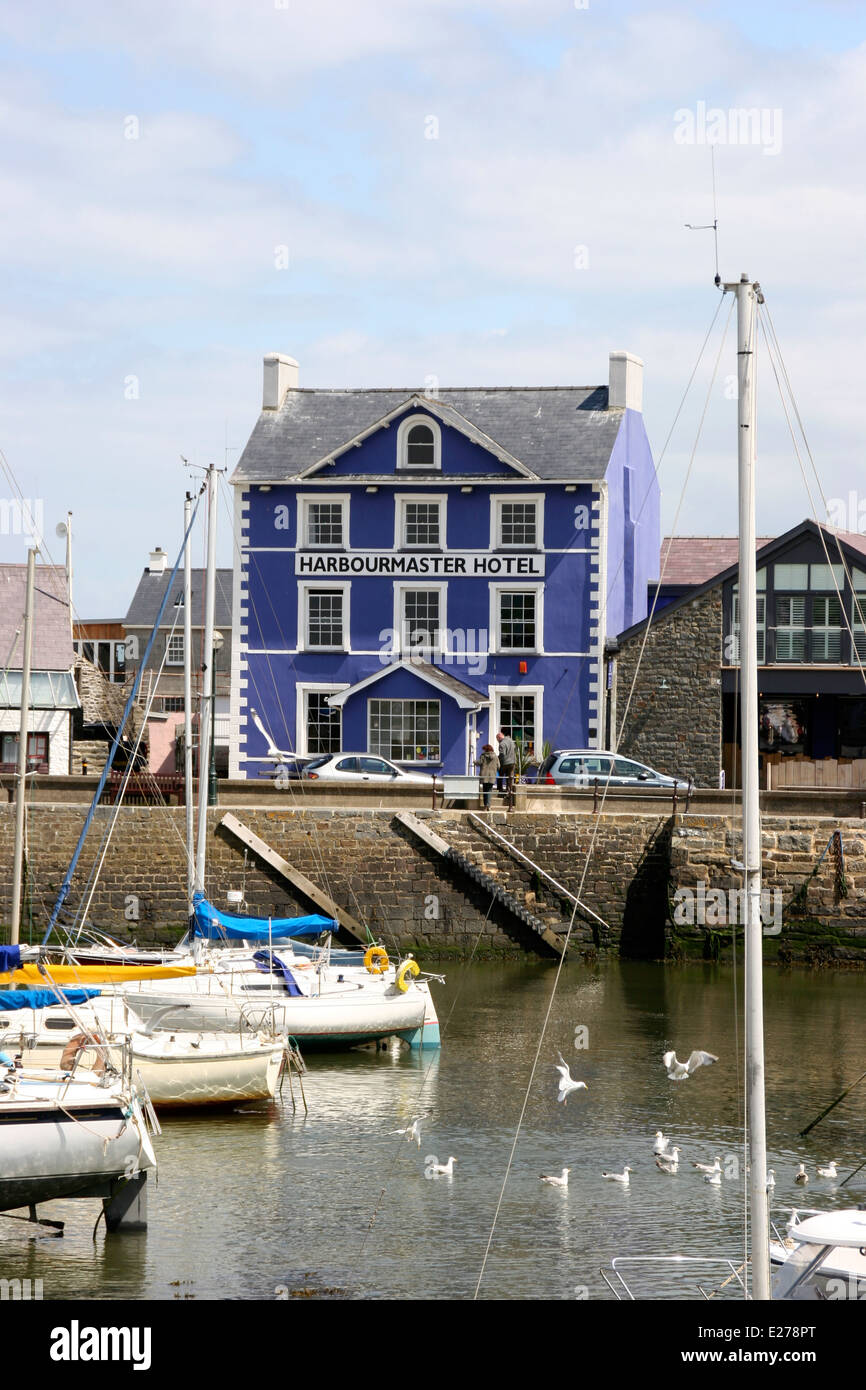 Harbour Master Hotel Aberaeron Ceridigion Wales UK Stock Photo - Alamy