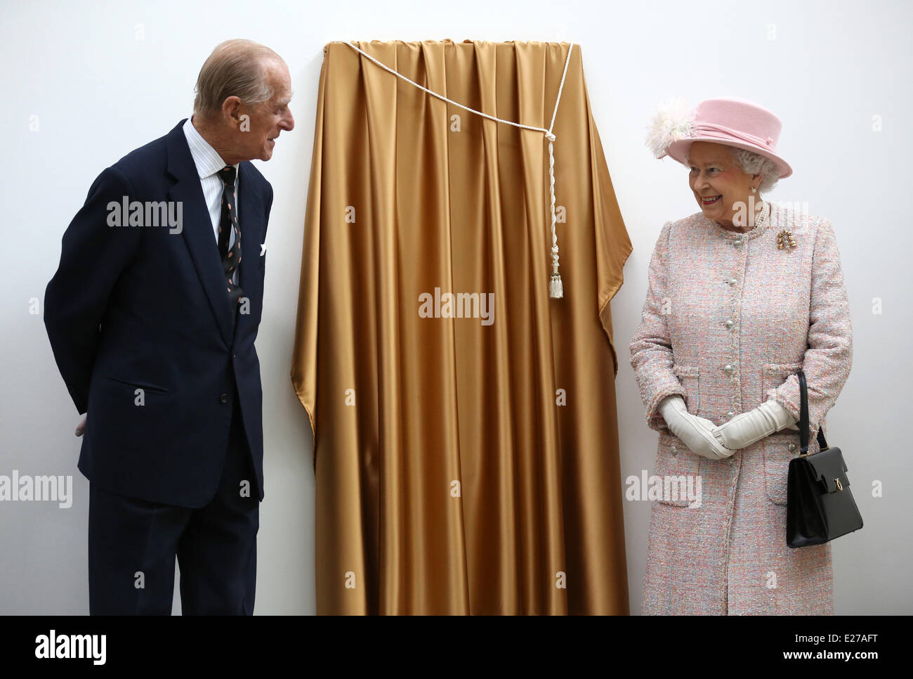 CAMBRIDGE - UK -23 MAY 2013: ROTA: Queen Elizabeth II during a visit to ...