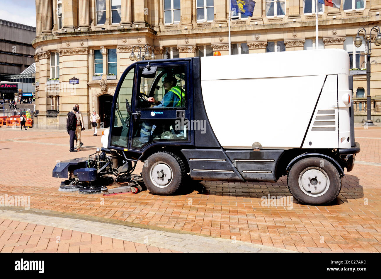 Street sweeper vehicle in front of the Council House in Victoria Square ...