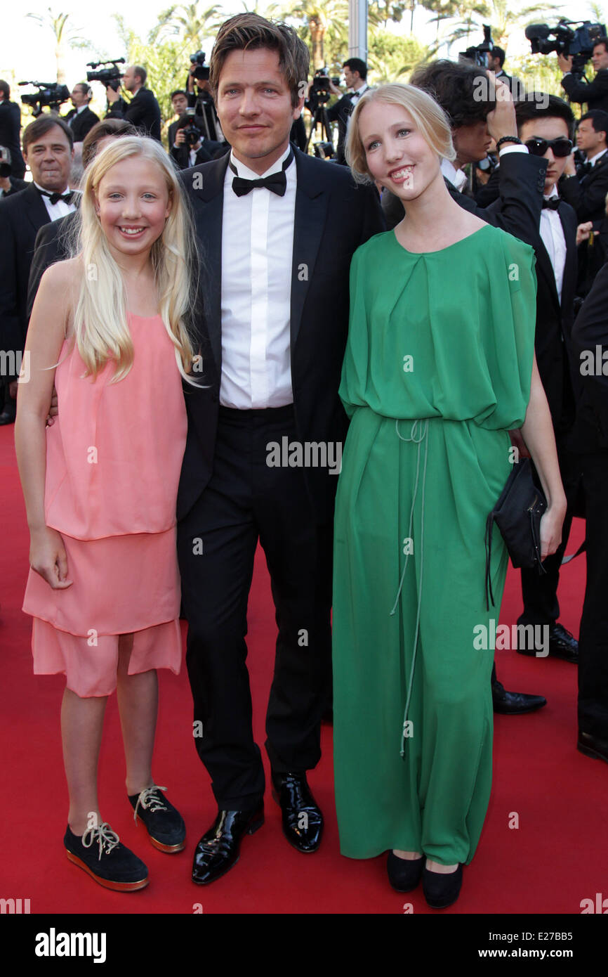 Un Certain Regard' jury member Thomas Vinterberg (C) and his daughters ...