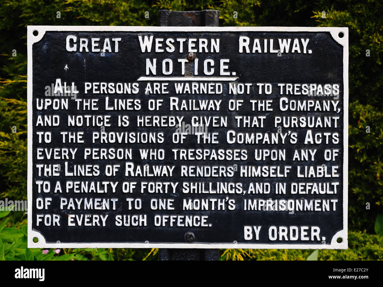 Old great western railway sign hi-res stock photography and images - Alamy