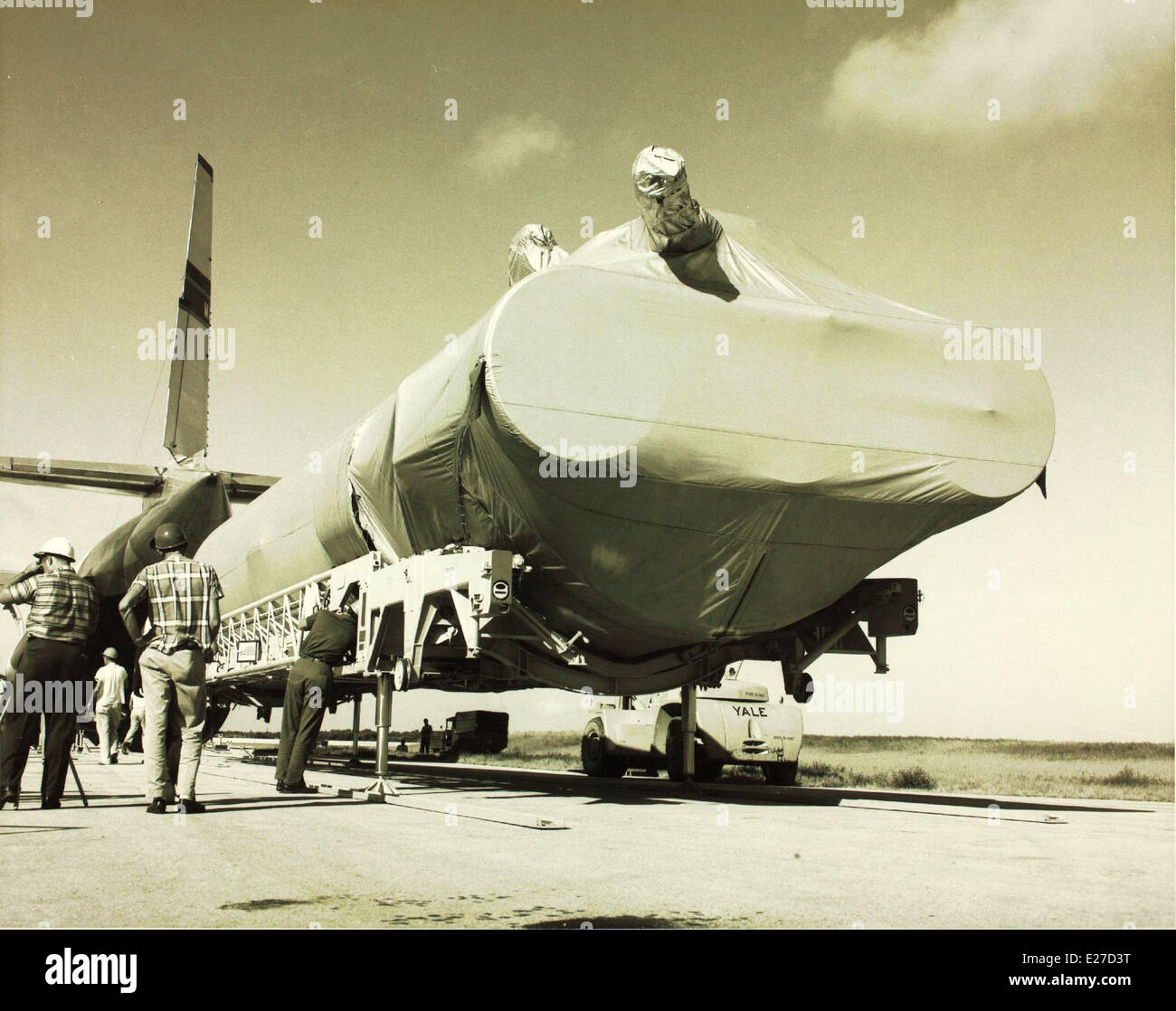 In this 1960s image, a C-133 Cargomaster, developed by Douglas Aircraft ...