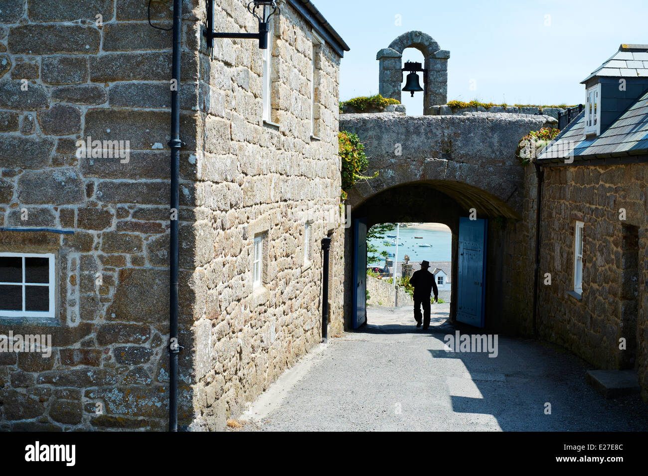 The castle bell tower, Hughtown, St Mary's, Isles of Scilly 2014 Stock ...
