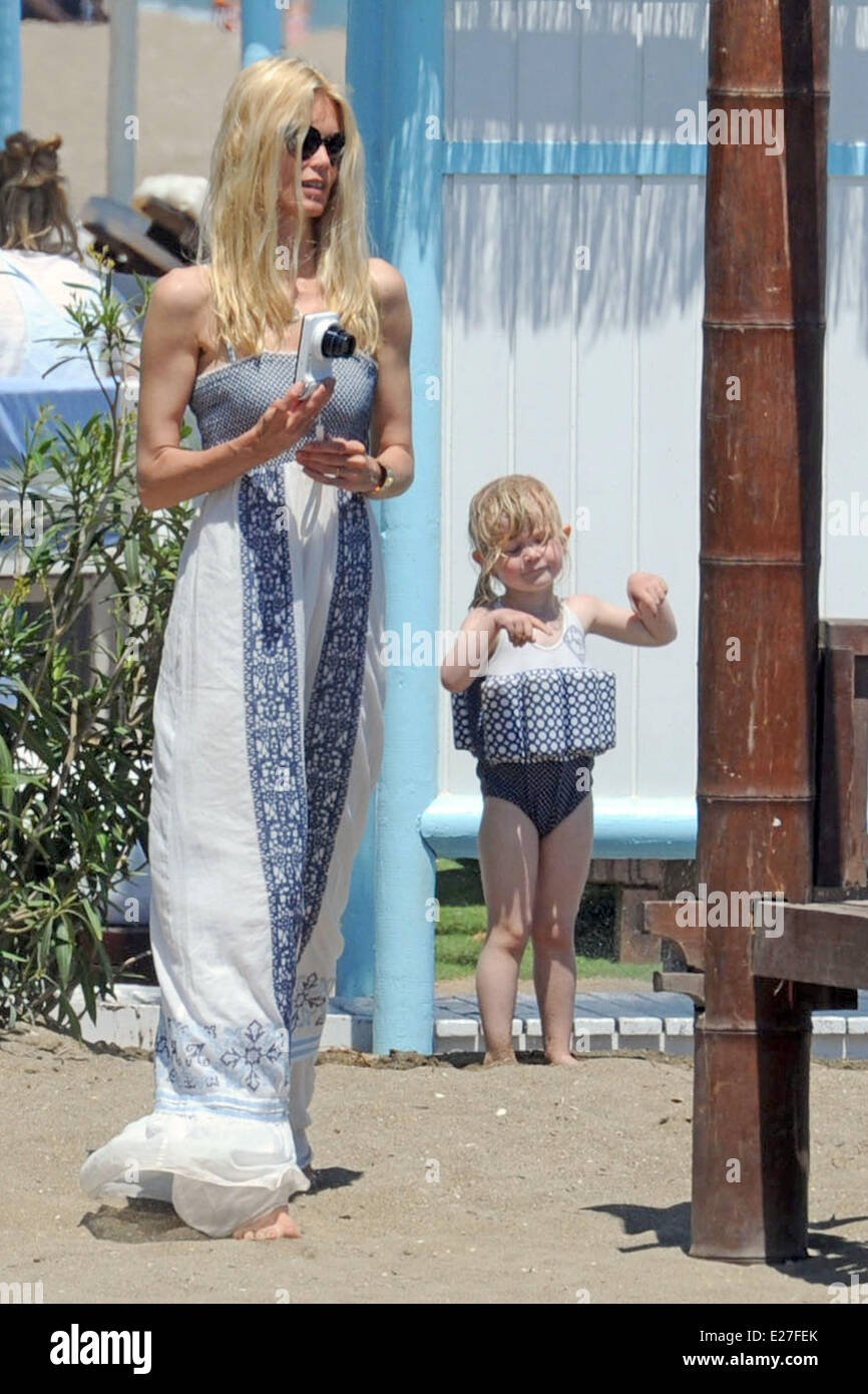 German model Claudia Schiffer, her husband Matthew Vaughn and their ...