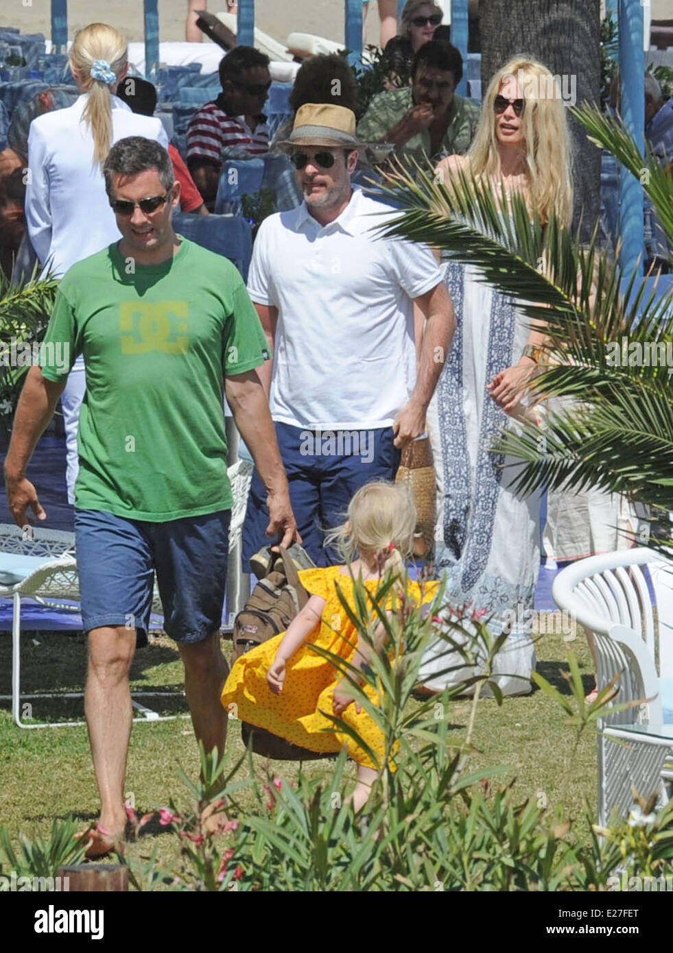 German model Claudia Schiffer, her husband Matthew Vaughn and their ...