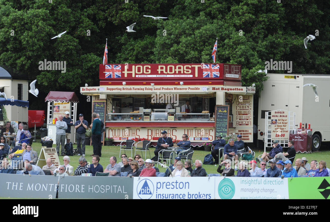 Hog Roast fast food van at Arundel Castle Cricket ground Sussex UK ...
