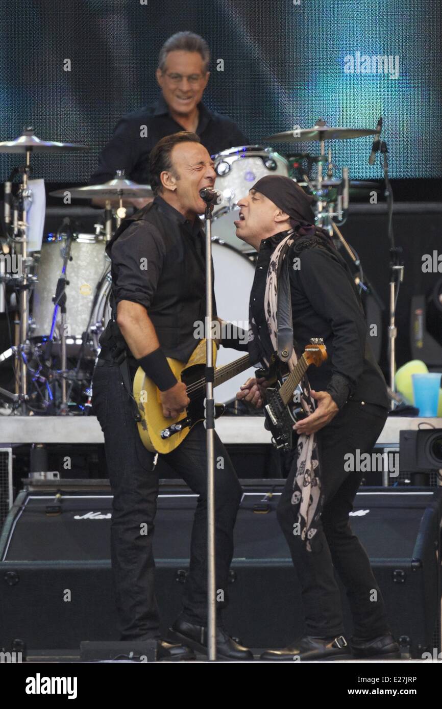 Bruce Springsteen performs live in concert at the Stade de France ...
