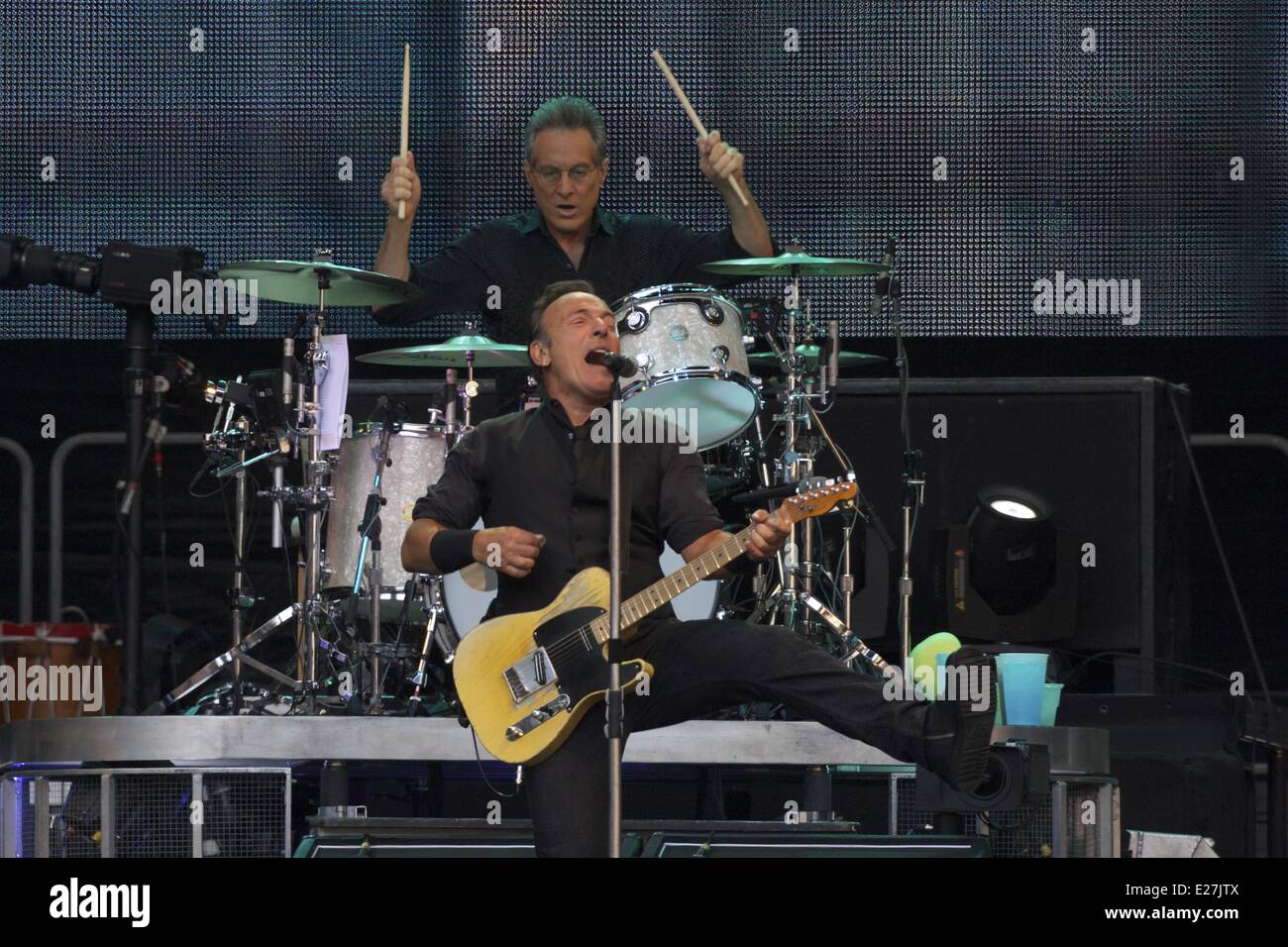 Bruce Springsteen performs live in concert at the Stade de France ...