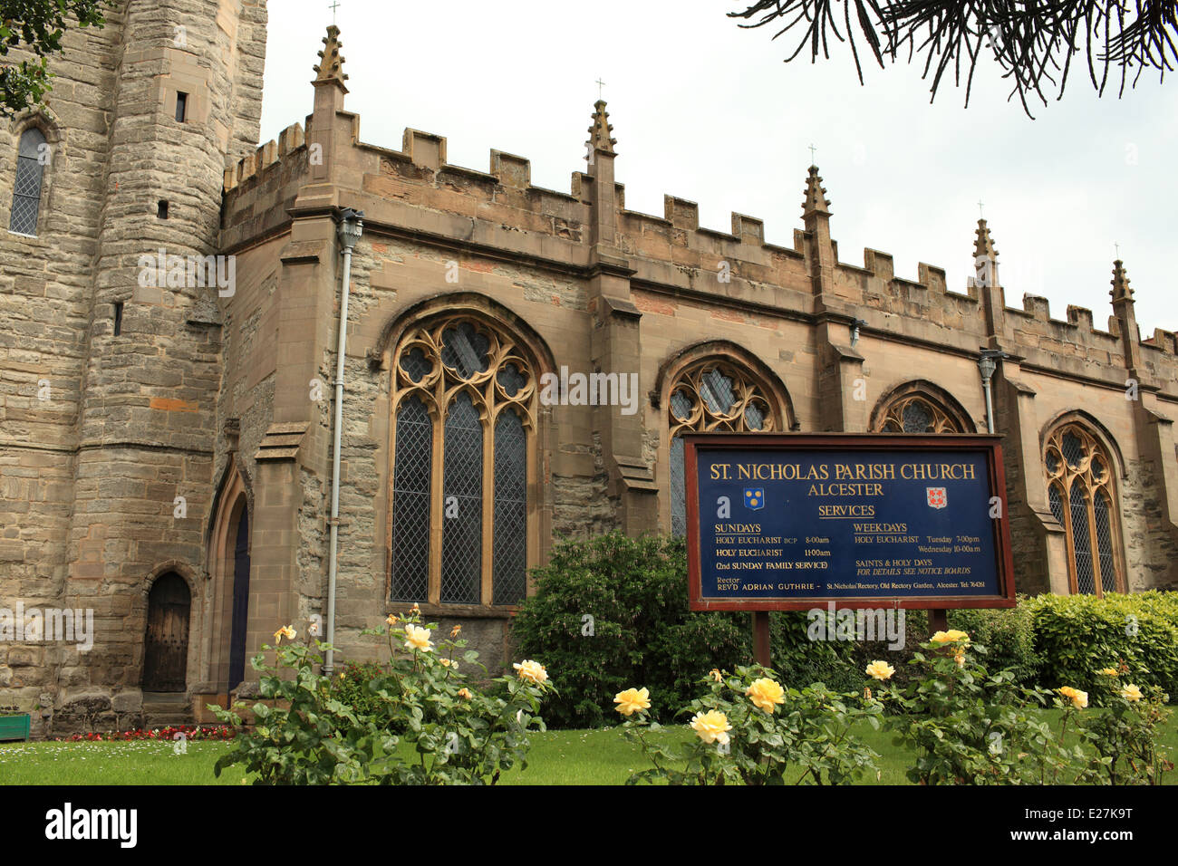 St Nicholas church, Alcester, Warickshire, England, UK Stock Photo - Alamy