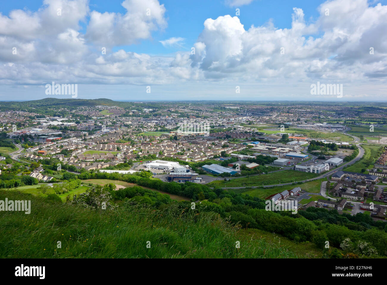 Newtownards County Down, Northern Ireland from Scrabo hill Stock Photo ...