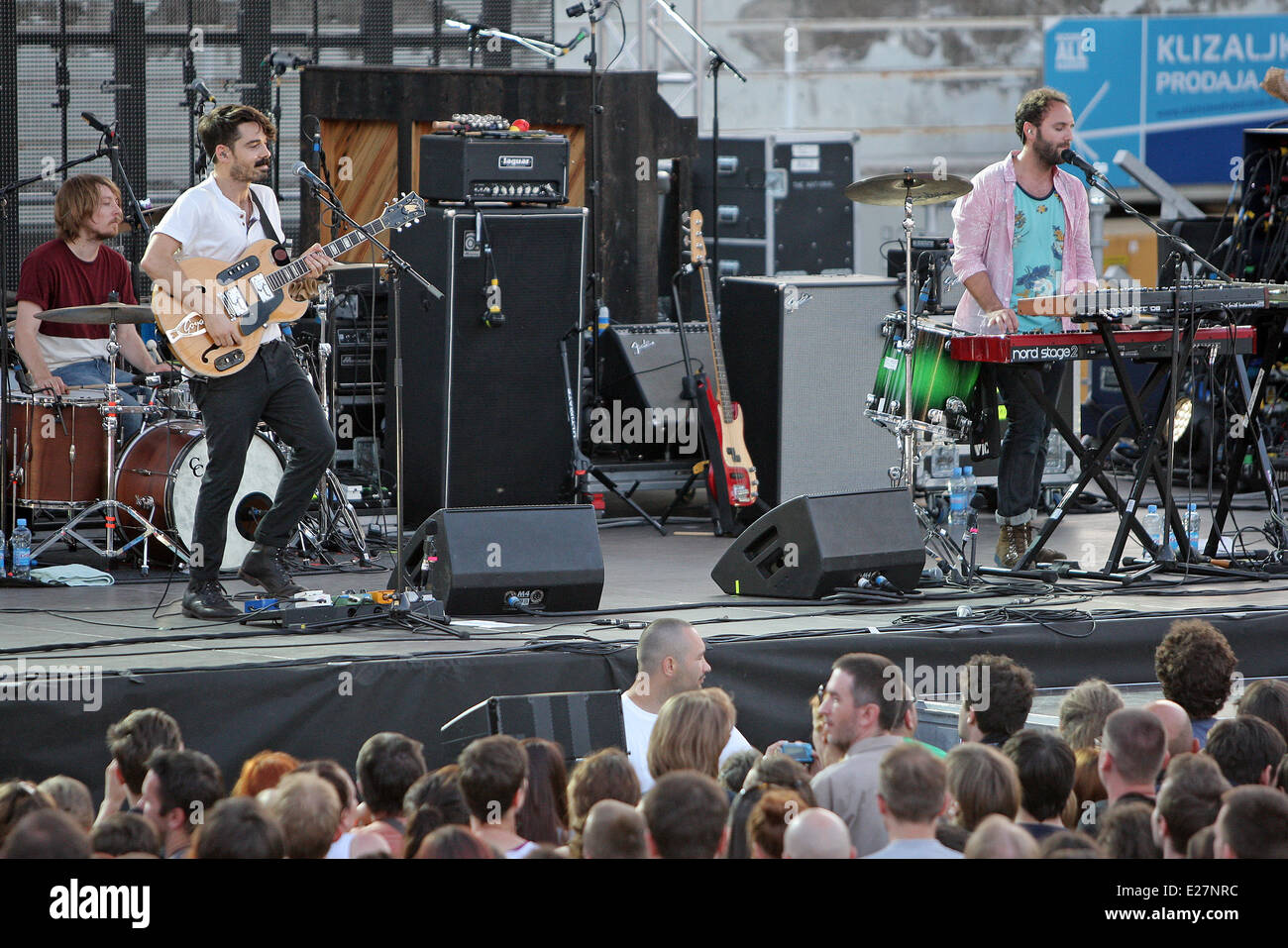 American indie rock band Local Natives perform as a support The ...
