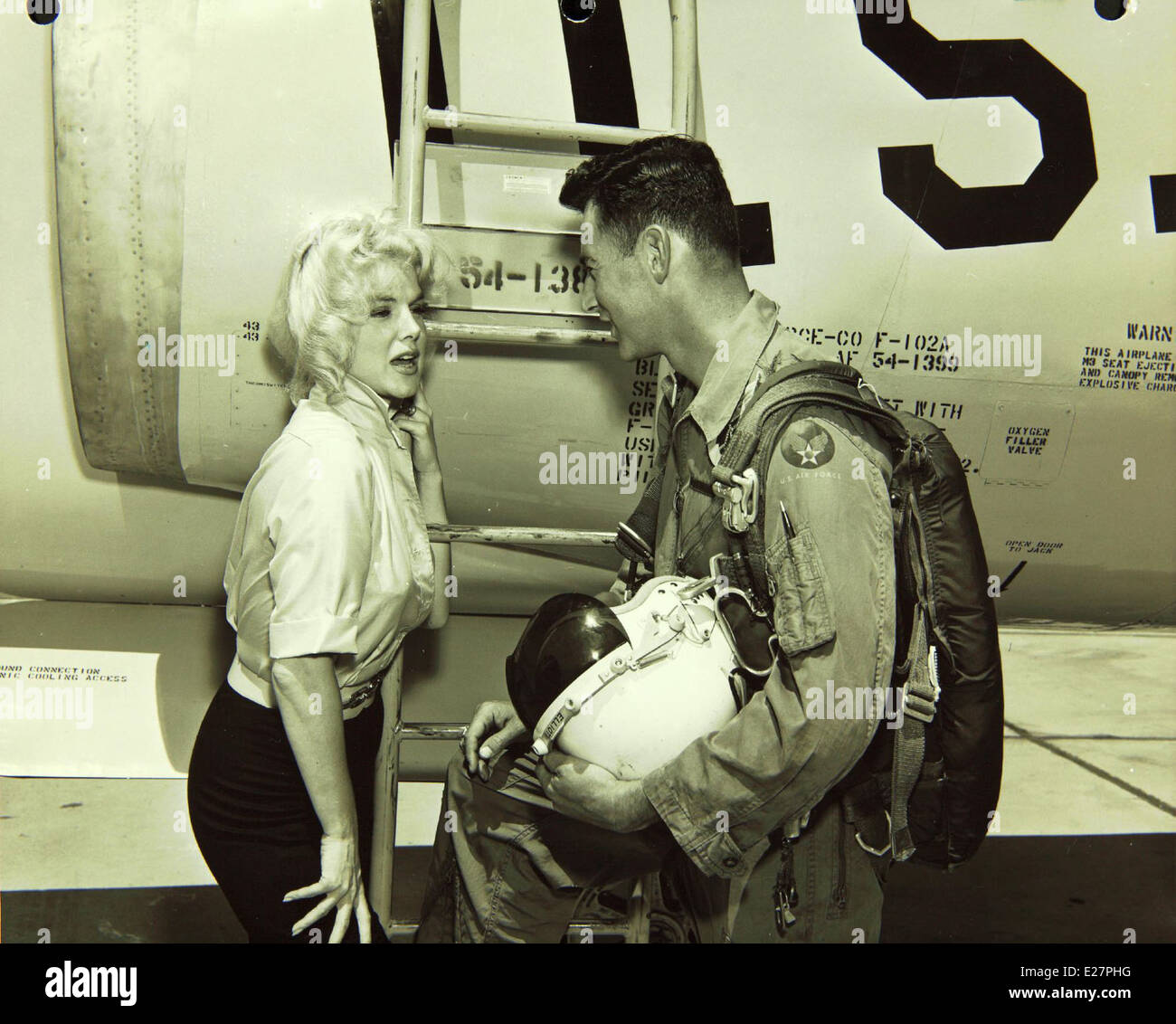 The Convair F-102 Delta Dagger, shown in this image from 1950-1959, was ...