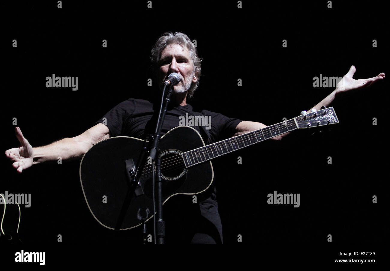 Roger Waters performs "The Wall" at Poljud Stadium Featuring: Roger ...