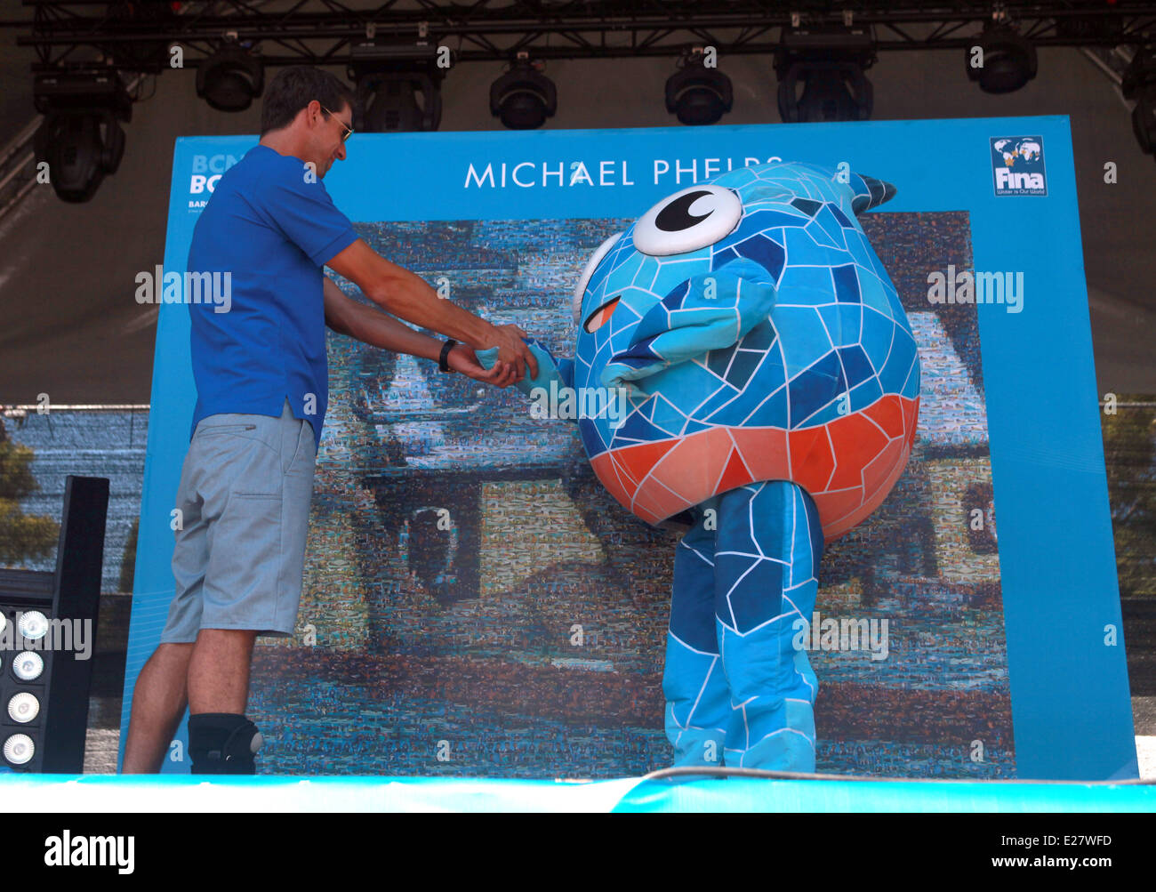 Former Olympic and world swimming champion Michael Phelps of the USA ...