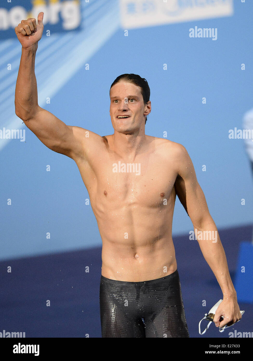 Yannick Agnel Of France Wins The Swimming Mens 200m Freestyle Final Of