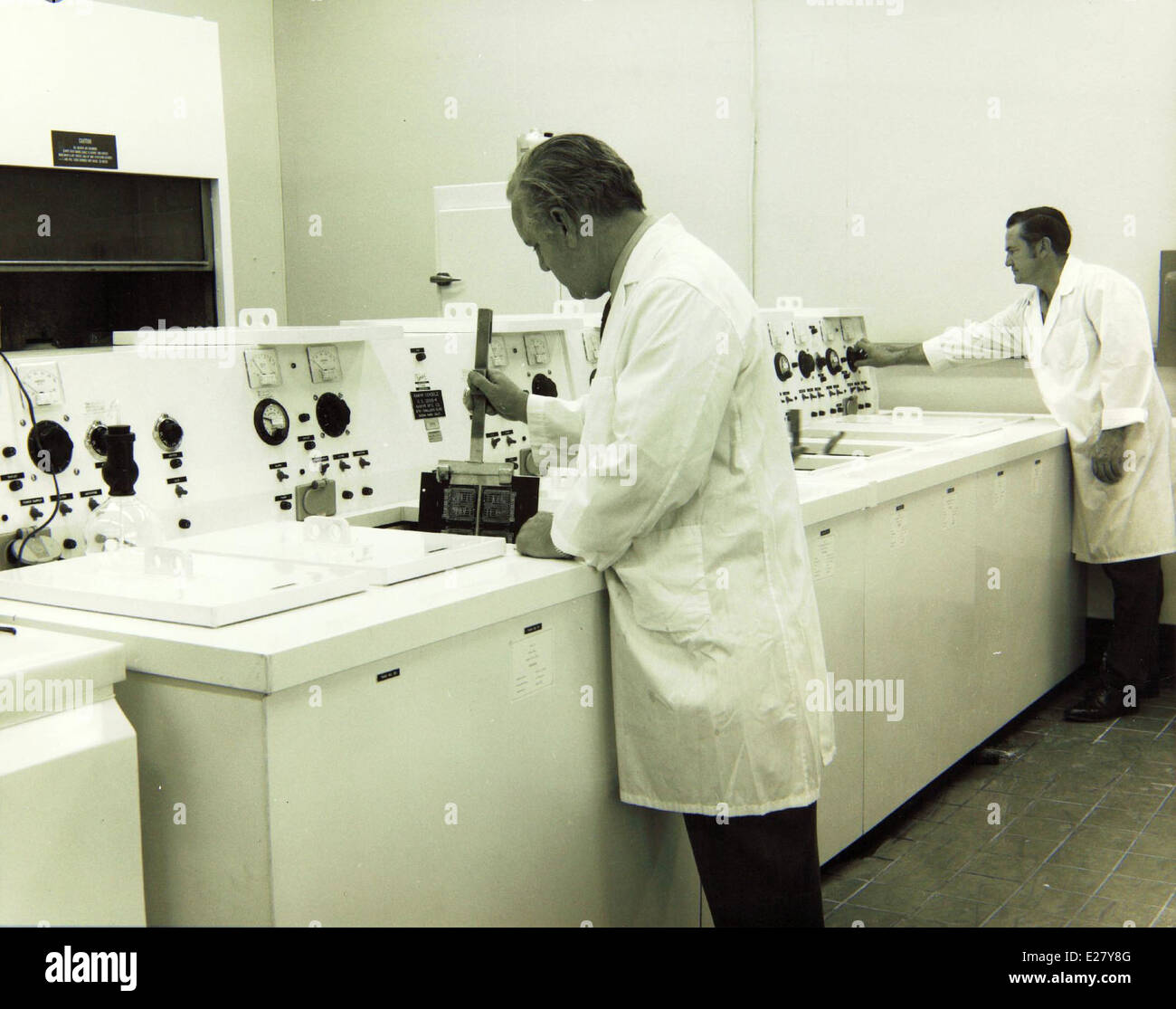 This photograph from the 1960s shows engineers and personnel at Convair ...