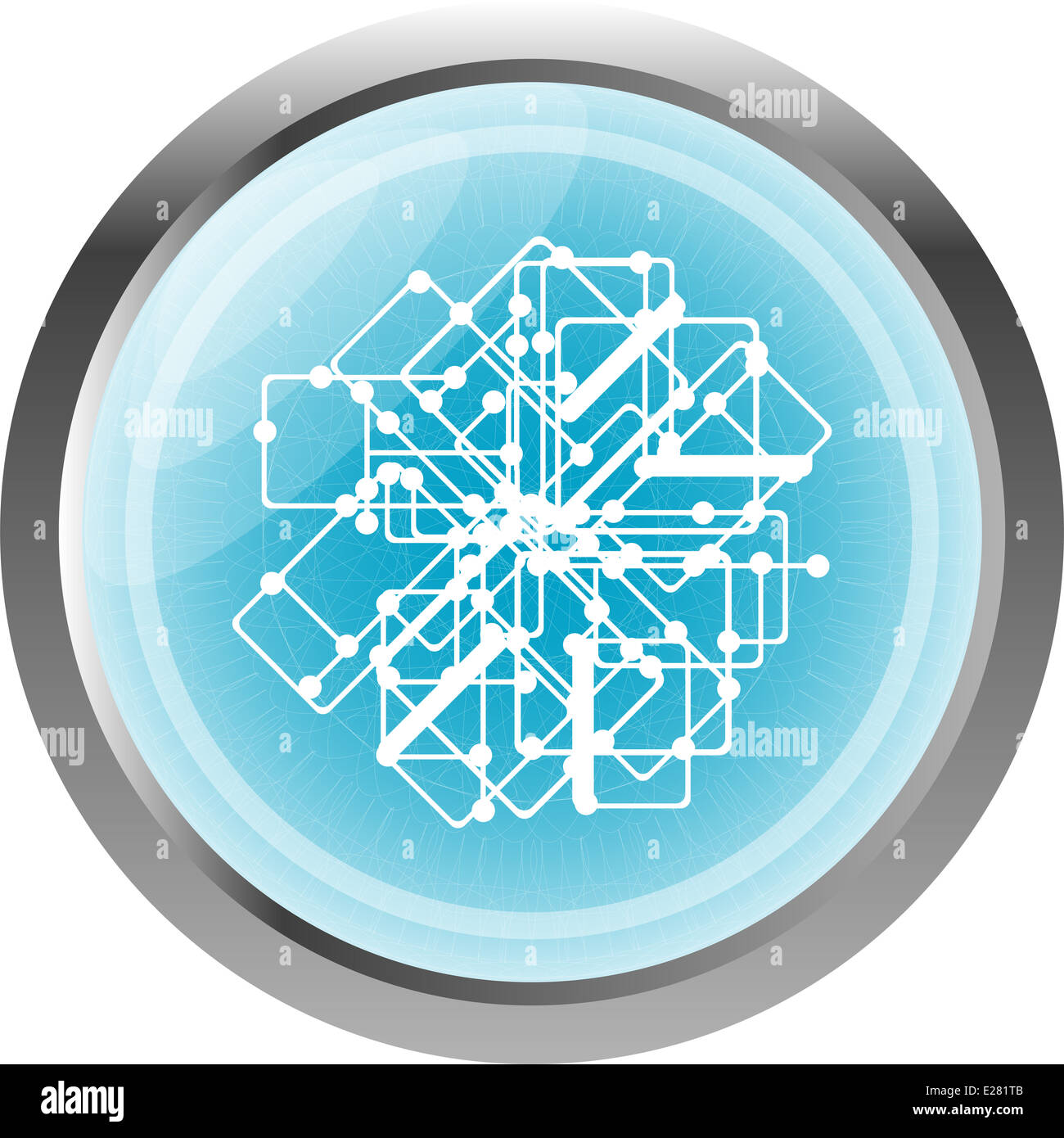 infographics element with a map of the city or metro, web icon Stock ...