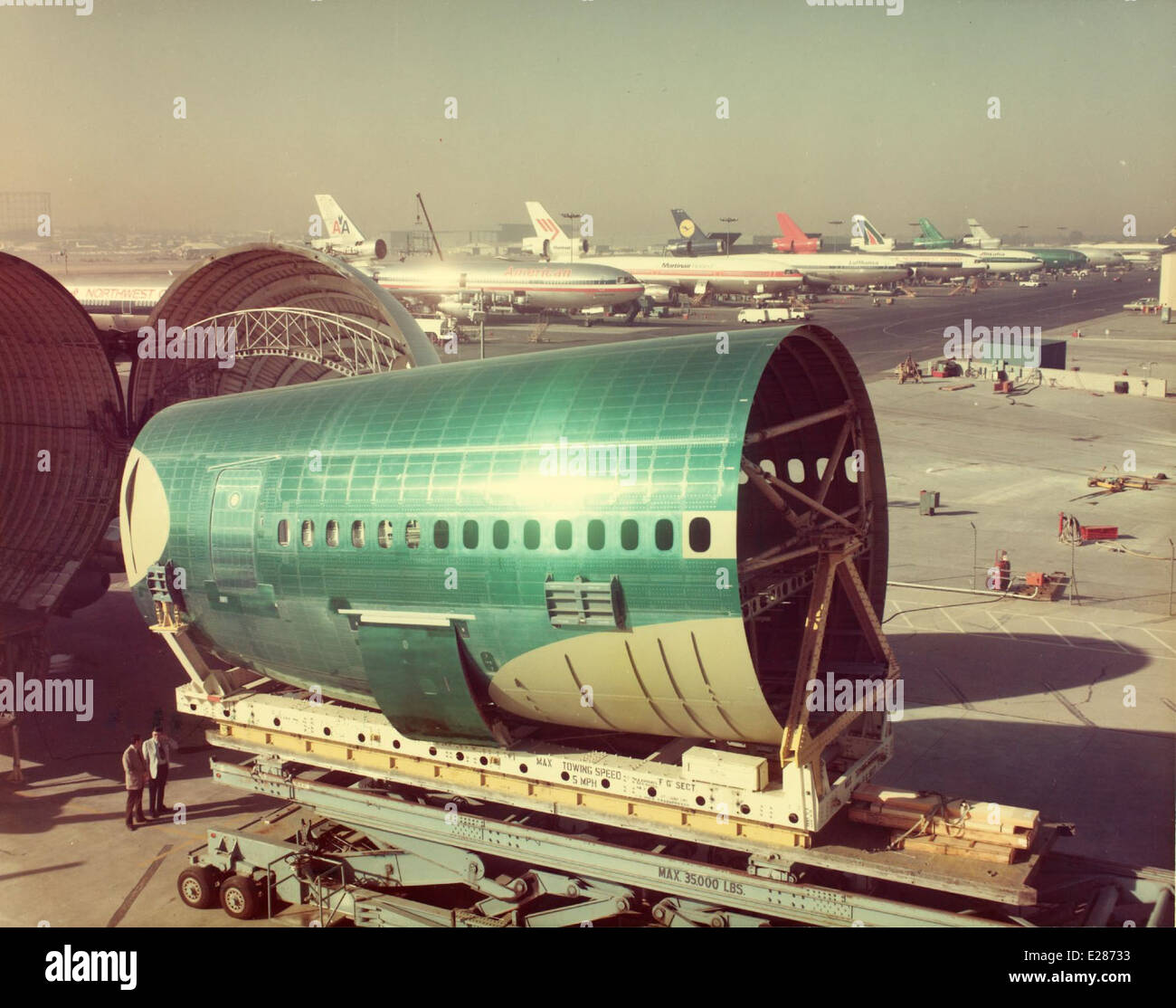 This image shows personnel at the Convair/General Dynamics plant ...