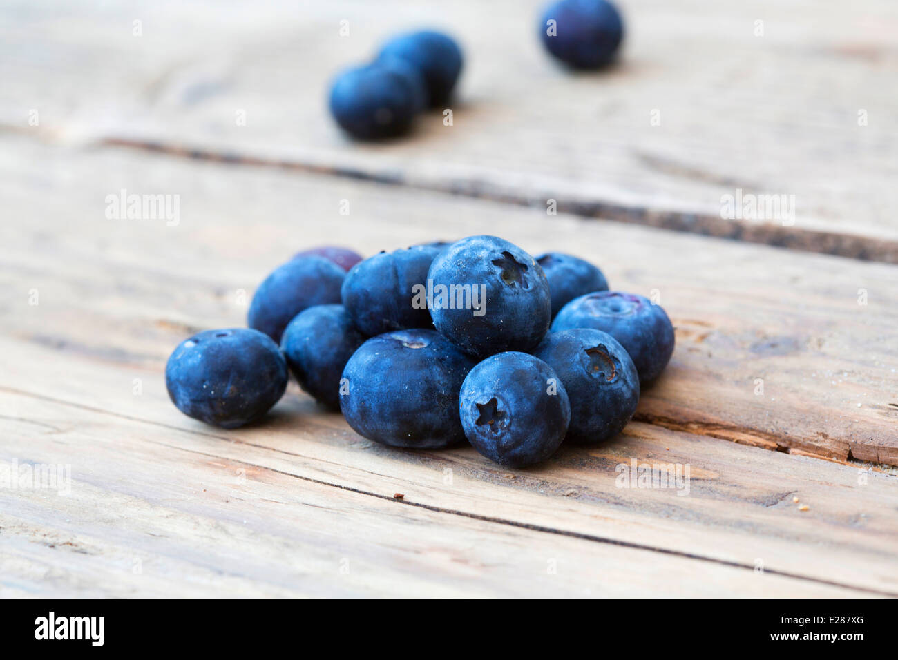 fresh local blueberries seasonal organice produce Stock Photo - Alamy