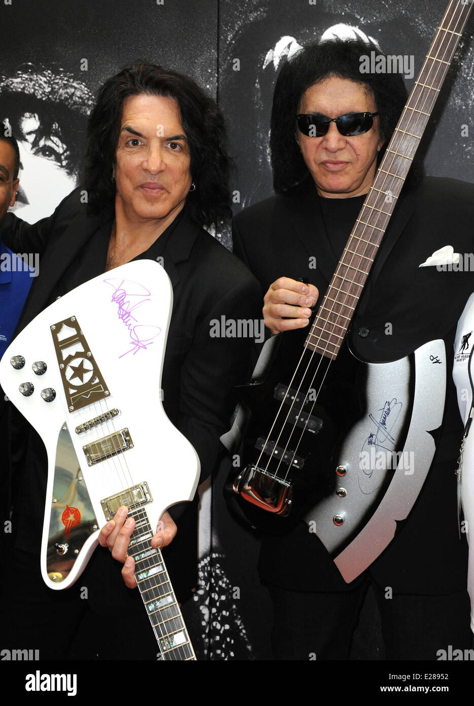 Musicians Paul Stanley And Gene Simmons Of Kiss At The Grand Opening Of 1652