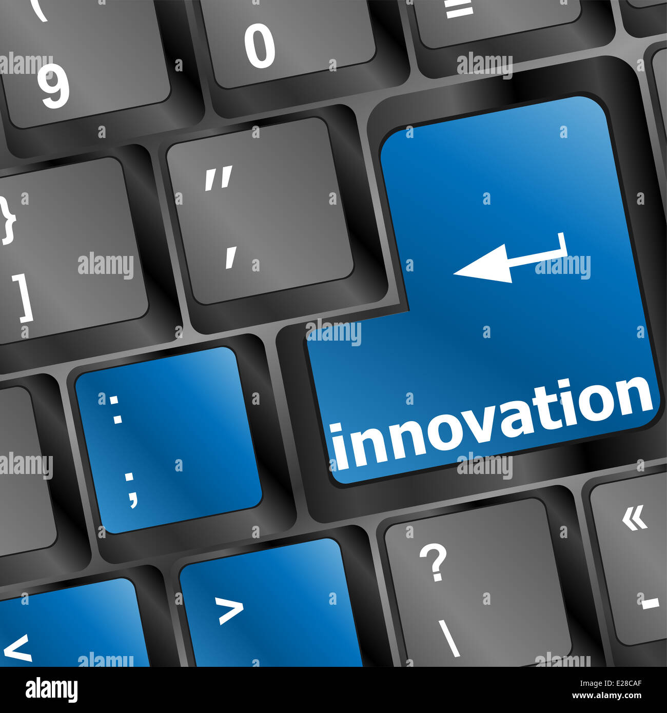Modern keyboard with innovation text. Business technology concept Stock ...