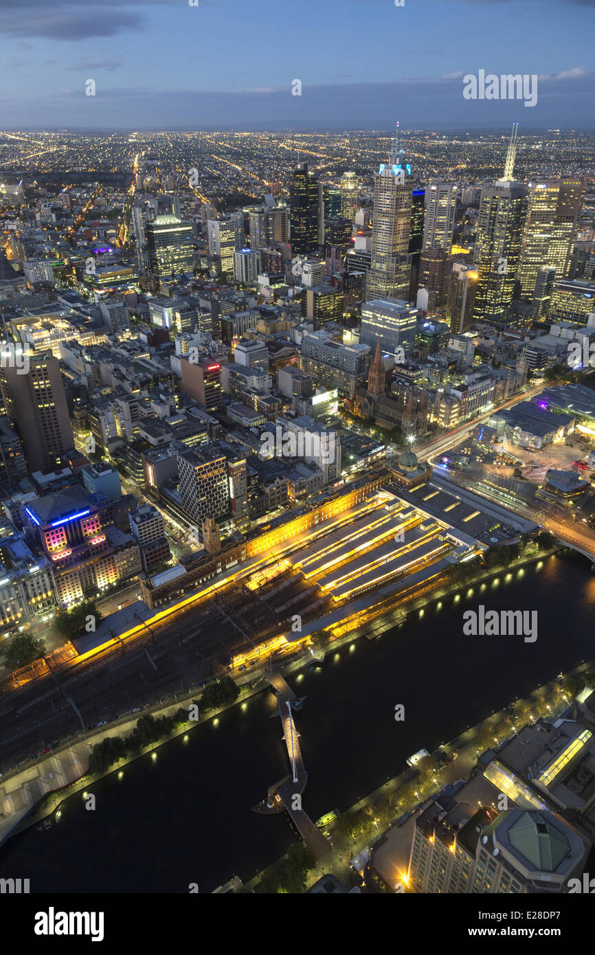 Melbourne night view hi-res stock photography and images - Alamy