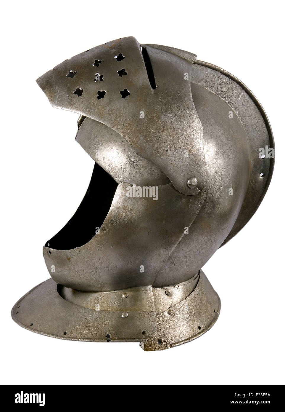 Armour of the medieval knight. Metal protection of the soldier against ...