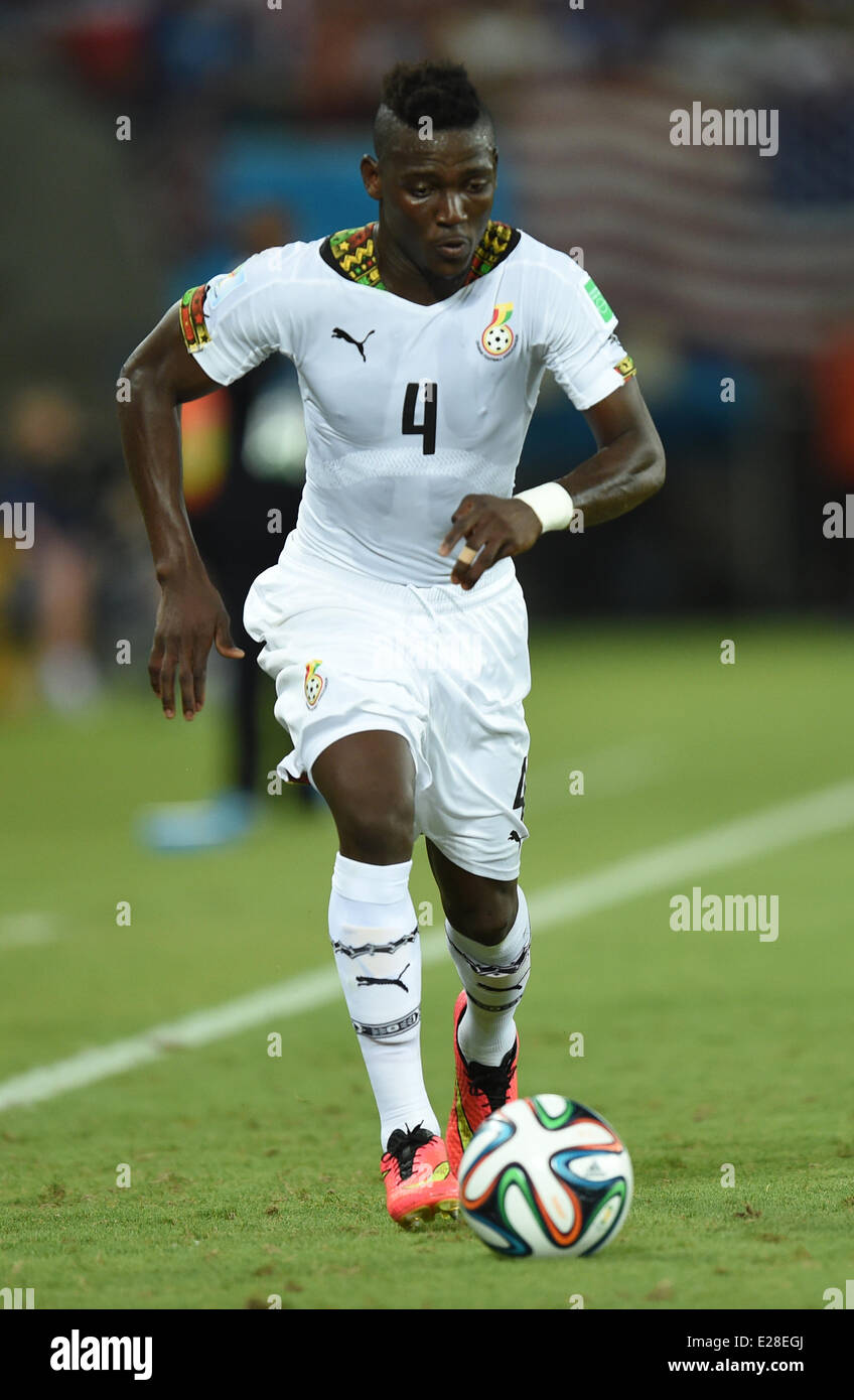 Natal, Brazil. 16th June, 2014. Daniel Opare of Ghana in action during ...