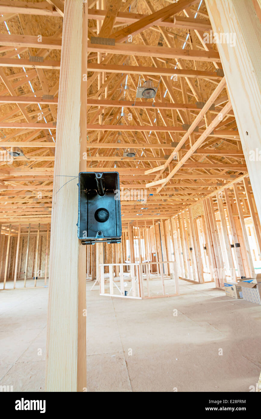 Close up of an electrical box in construction Stock Photo - Alamy
