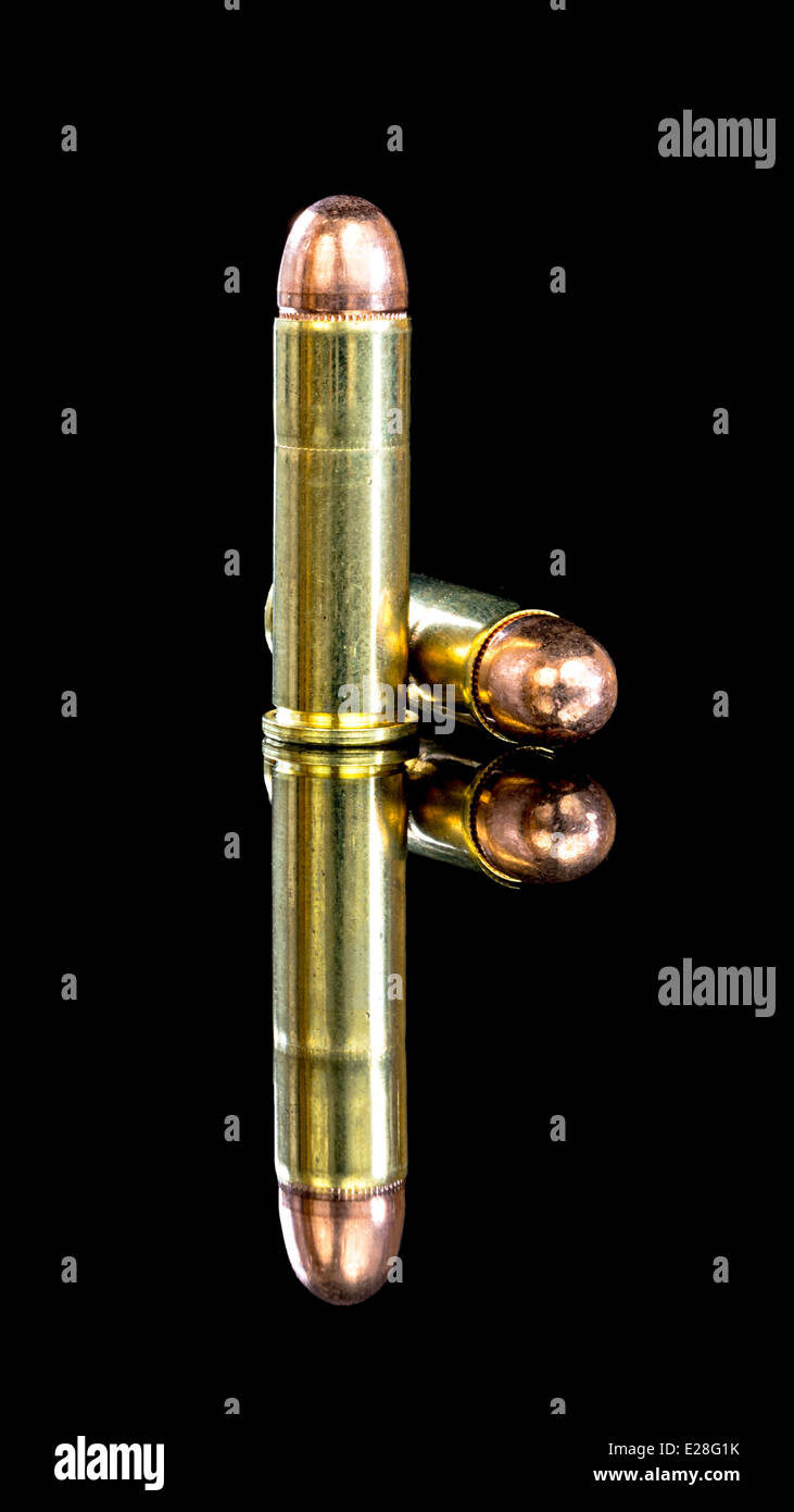 Gun two bullets hi-res stock photography and images - Alamy