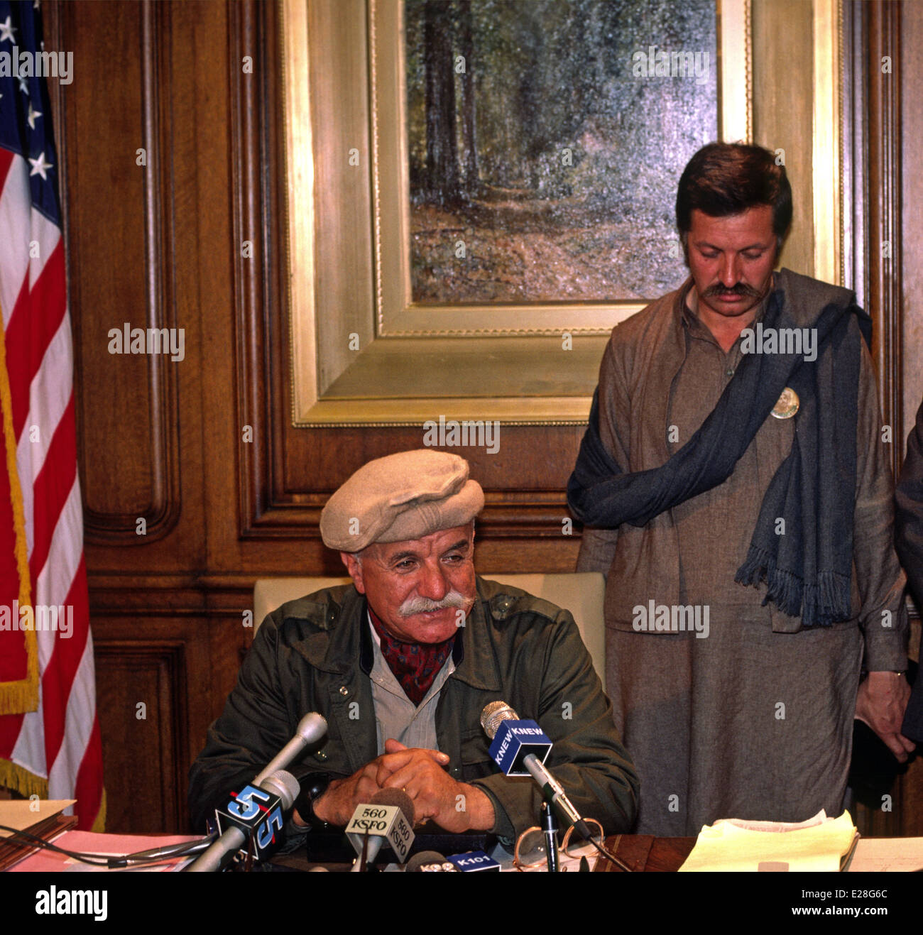 L to R, General Ramahtullah Safi, Commander Wali Khan, 1985 ...