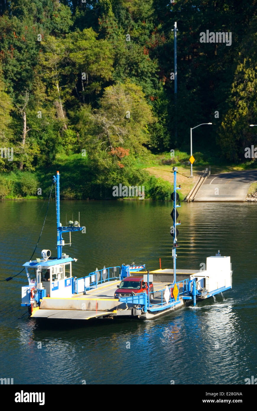 Canby Ferry on Willamette River, Clackamas County, Oregon Stock Photo ...