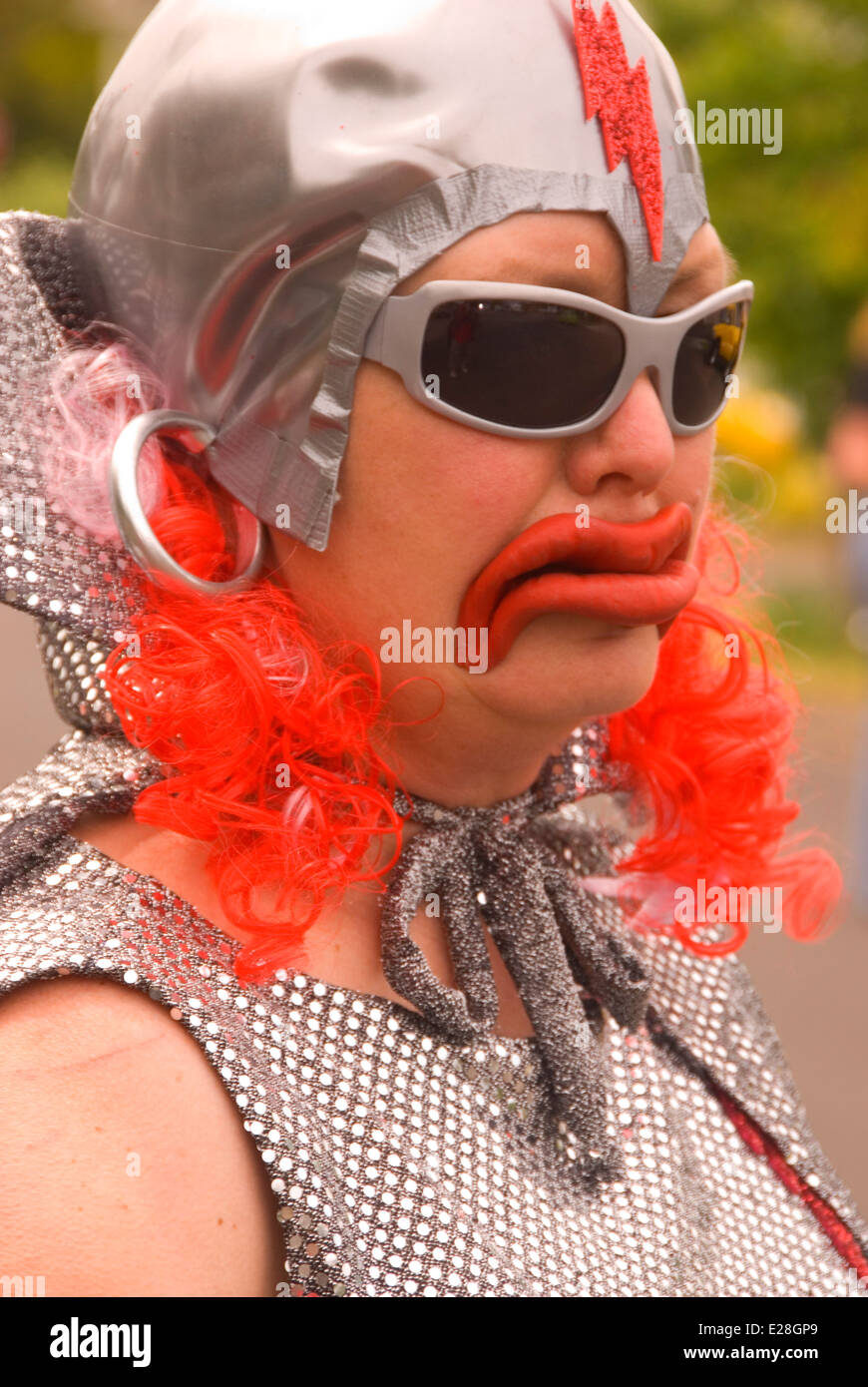 Alien woman, Alien Daze UFO Festival, McMinnville, Oregon Stock Photo ...