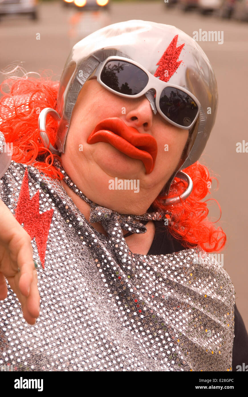 Alien woman, Alien Daze UFO Festival, McMinnville, Oregon Stock Photo ...