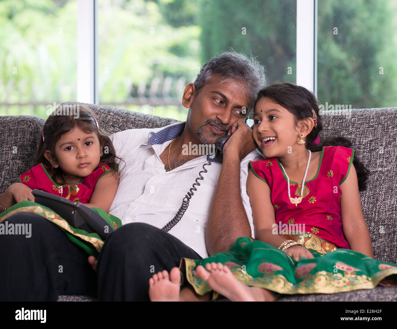 Indian father and daughter hi-res stock photography and images - Alamy