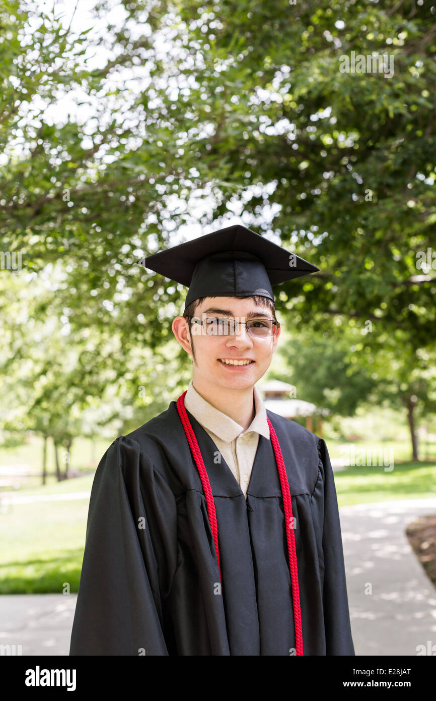 Highschool graduate after graduation caremony in the park Stock Photo ...