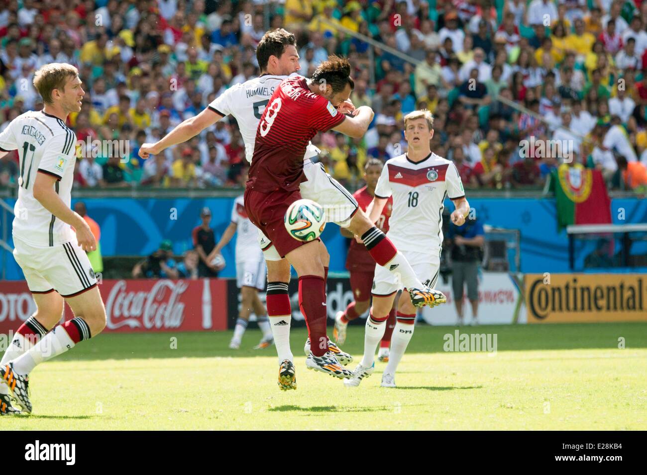 Salvador, Brazil. 16th June, 2014. Mats Hummels (GER), Hugo Almeida ...
